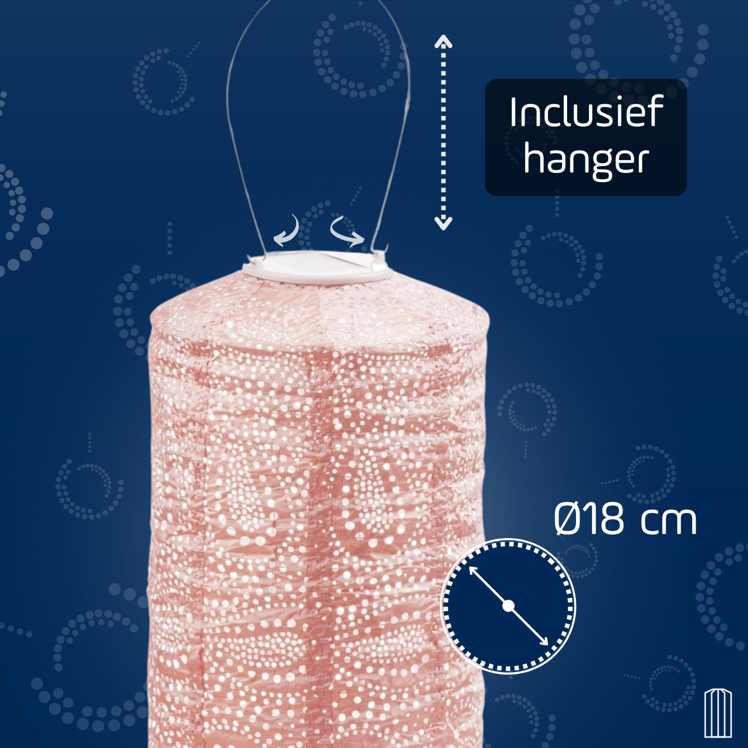 Lumiz Solar Buitenlampion - Paisley Cylinder - 18 cm - Roze - LUMIZ ...
