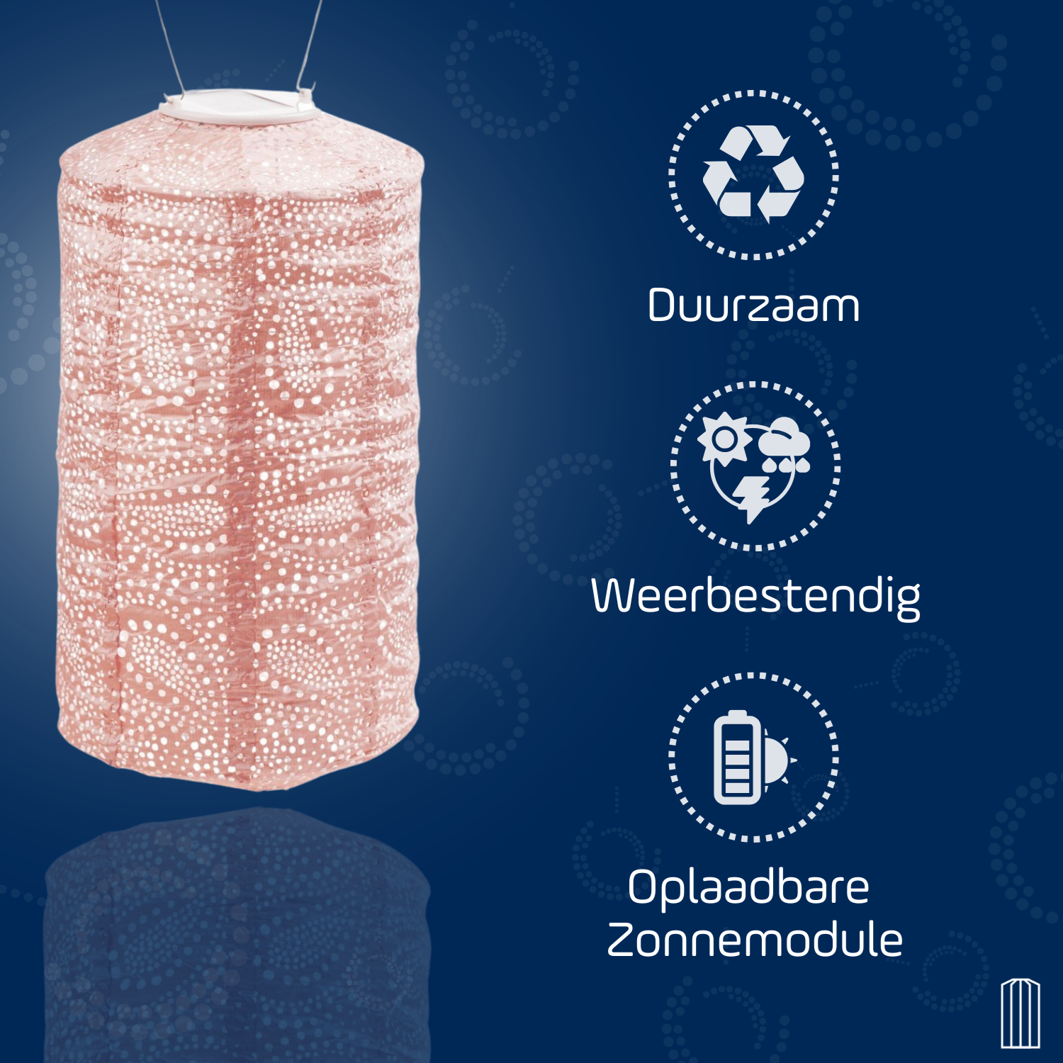 Lumiz Solar Buitenlampion - Paisley Cylinder - 18 cm - Roze - LUMIZ ...